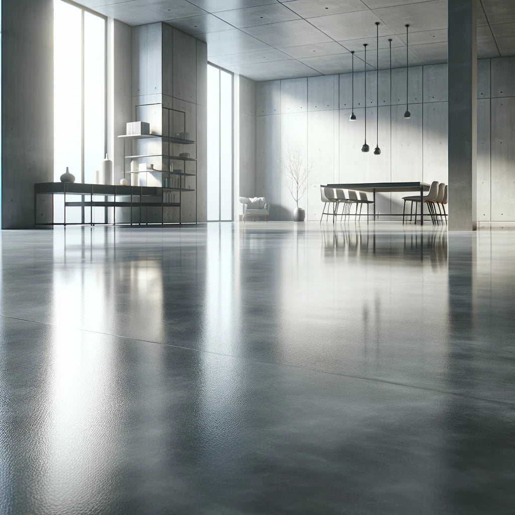 Polished Concrete with Metallic Epoxy | EpoxyPlusPro